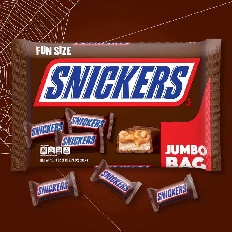 SNICKERS Fun Size Chocolate Candy Bars Bulk Bag | Halloween-MarsWrigley